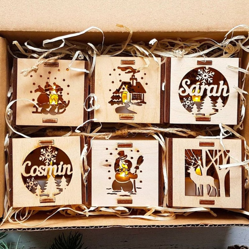 Wooden Christmas Box - Etsy UK