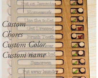 Wood Chore Chart Sliders - Etsy