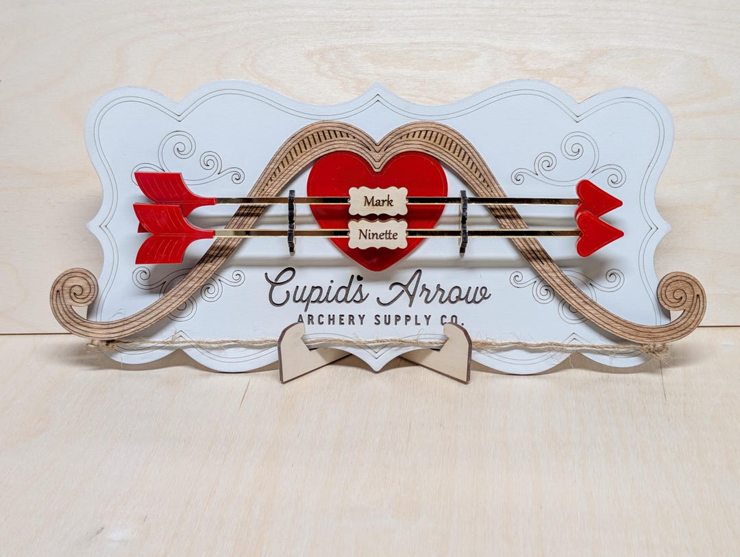 Personalized Cupid's Arrow Plaque - Valentine’s Day Gift With Custom ...