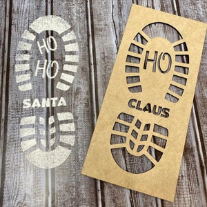 Santa's Boot Print Stencil Kit With White Powder - Create Magical Christmas Morning Footprints ...