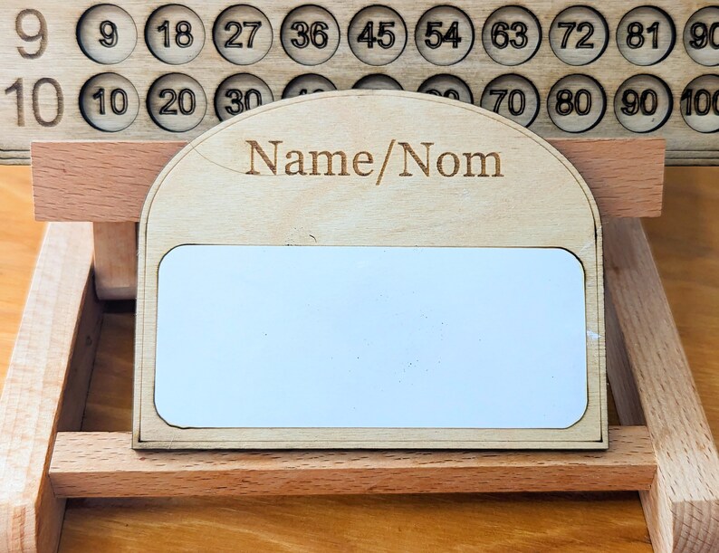 Interactive Wooden Multiplication Table Set: Engaging Learning Tool for ...