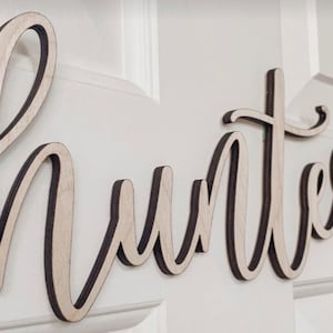 Custom 11'' Wooden Name Sign - DIY Ready or Painted - Live Font Preview ...