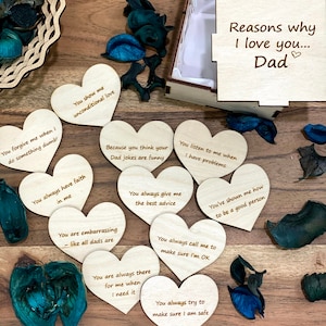 10 Reasons Why I Love You - Father's Day - Gift for Dad - Hearts ...