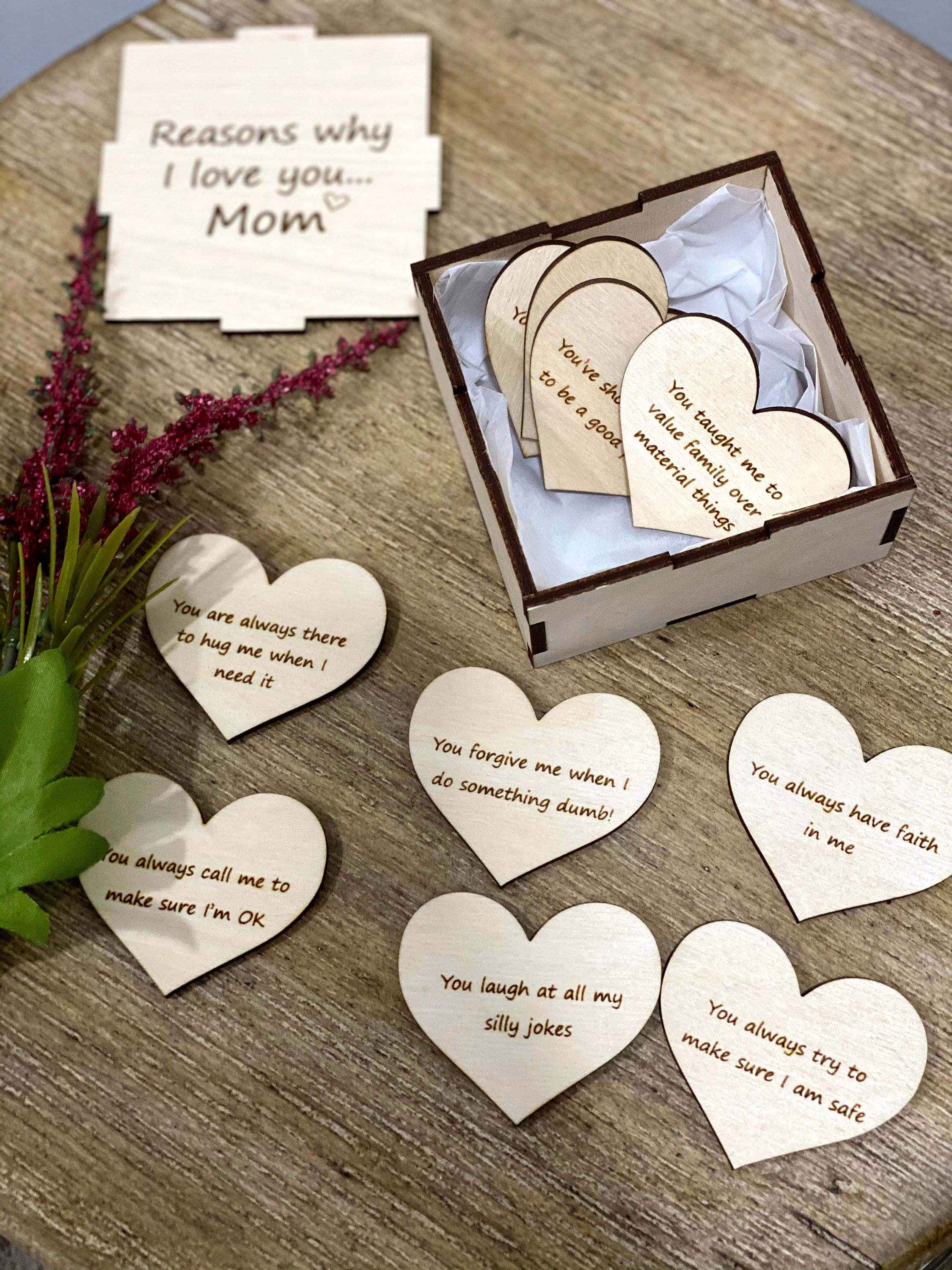 10 Reasons Why I Love You - Mother's Day - Gift for Mom - Hearts ...