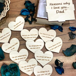 10 Reasons Why I Love You - Father's Day - Gift for Dad - Hearts ...