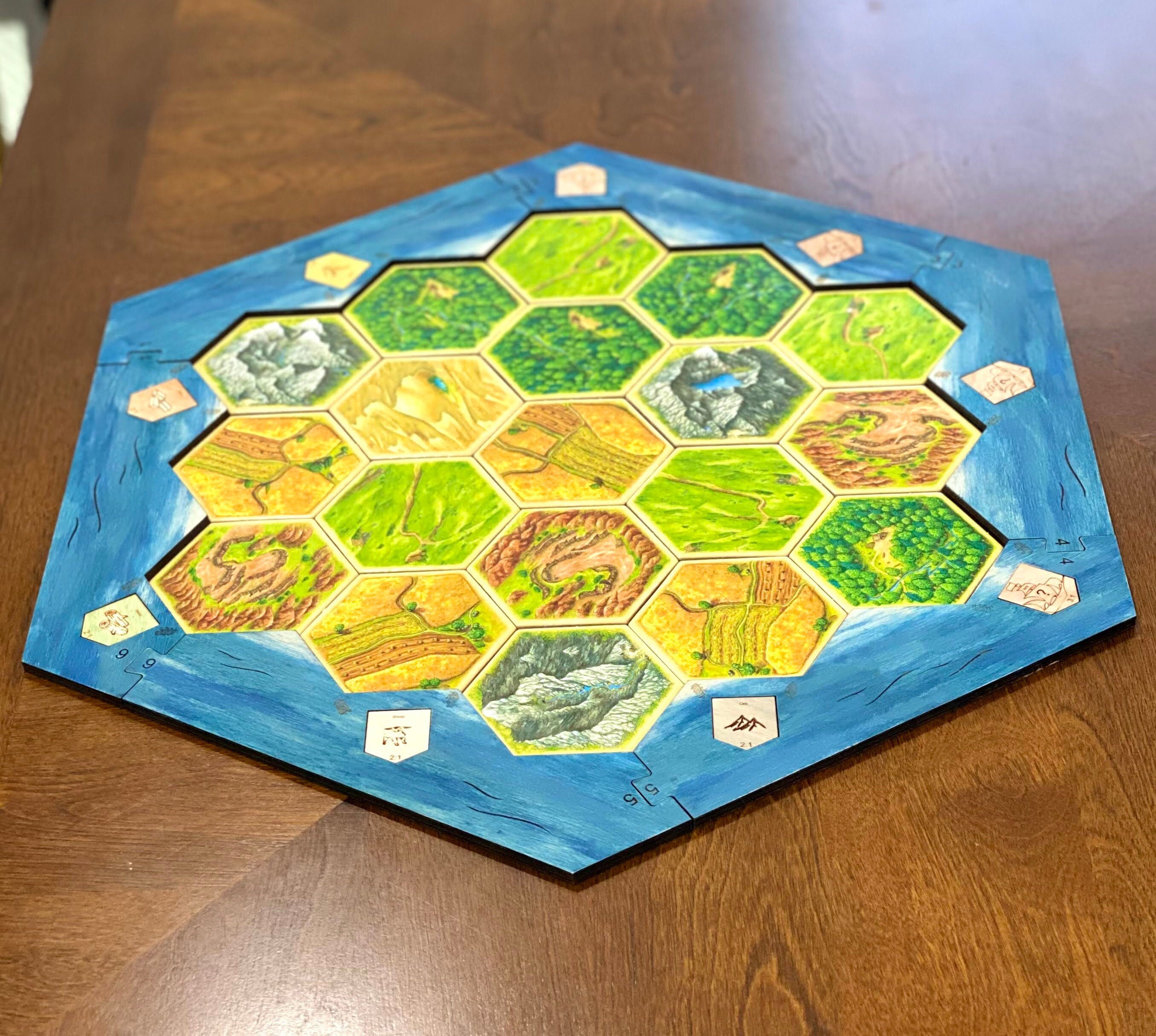 Sturdy wooden borders for Settlers of Catan Settlers of | Etsy