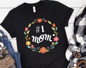 Number 1 Mom Shirt | Etsy