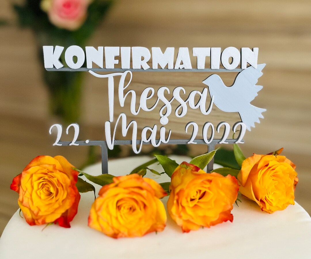 Personalized Cake Topper for Confirmation Individual, Multicolored With ...