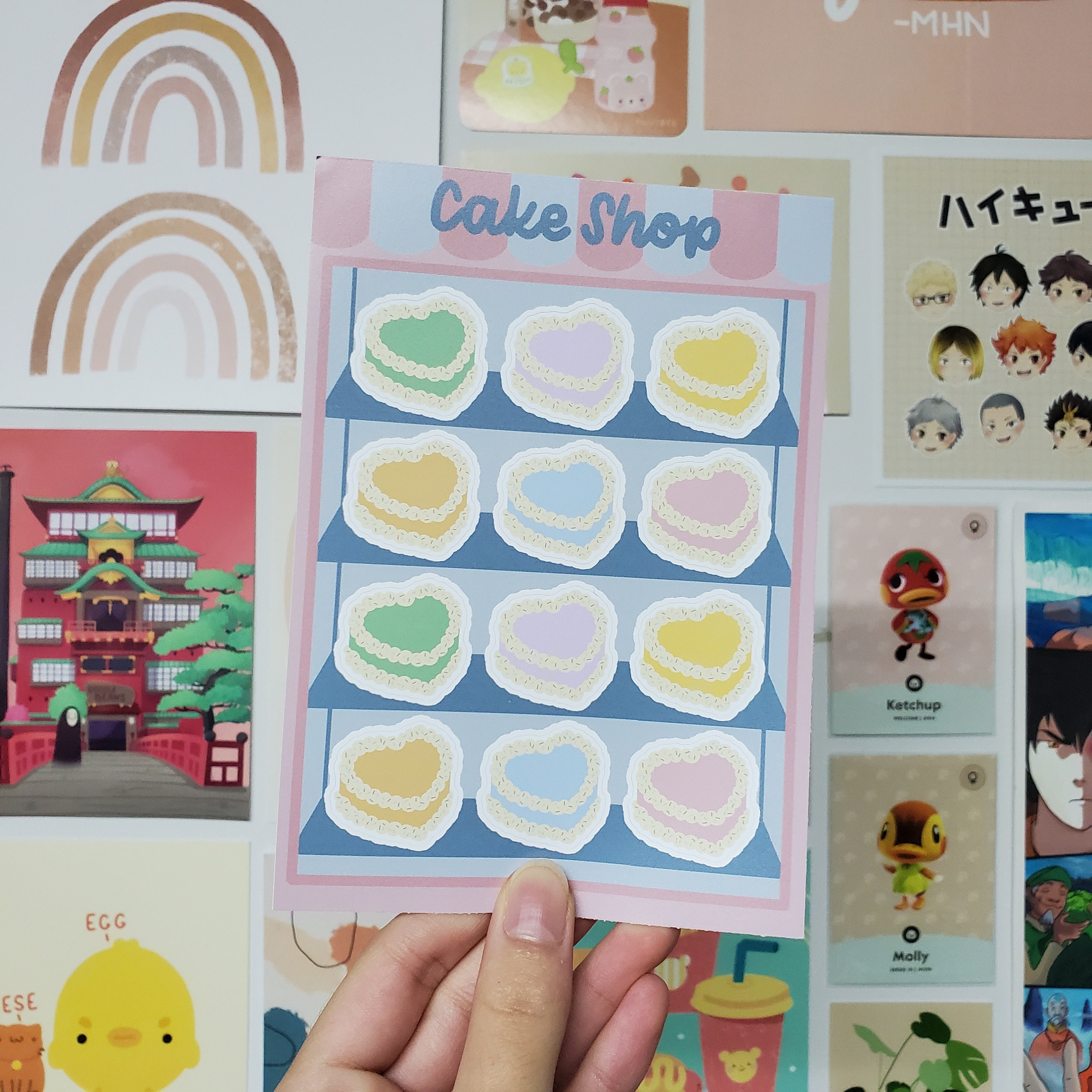 Cake Shop Sticker Sheet | Heart Cake Stickers | Stickersbullet Journal ...