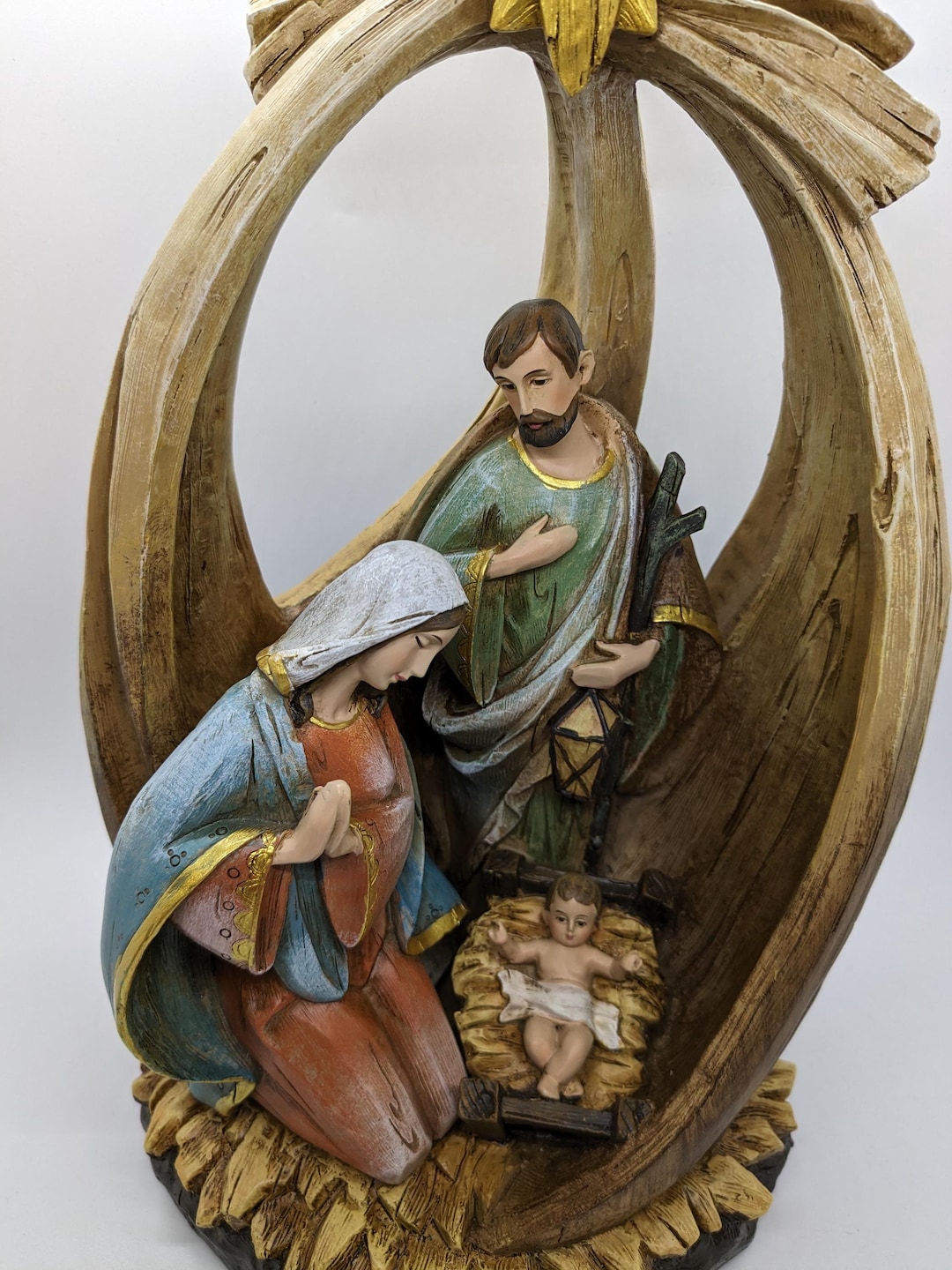 Napco Holy Family Nativity Tabletop Decor Vintage Resin Christmas Decor ...