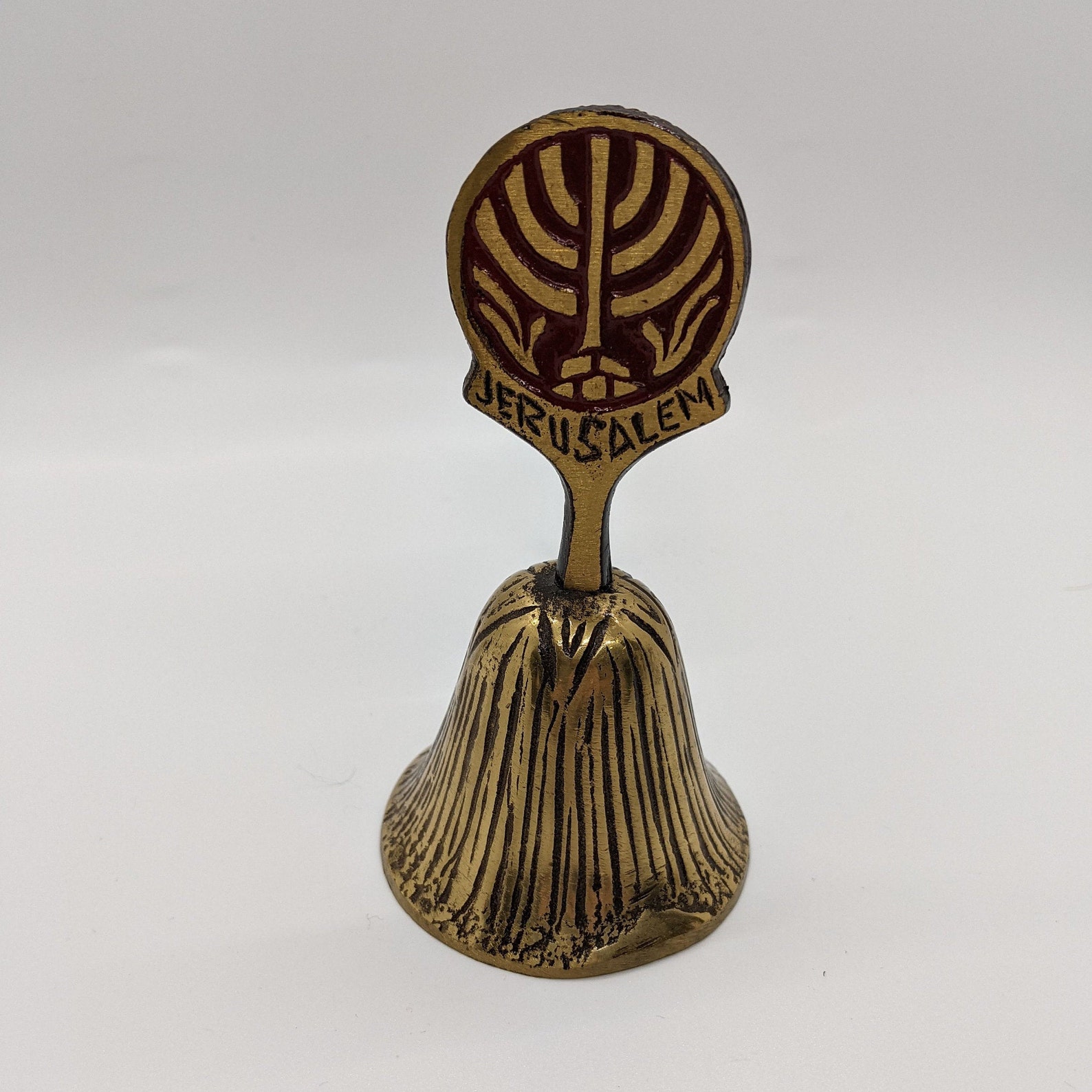 Brass Jerusalem Bell Mid Century Brutalist Judaica | Etsy