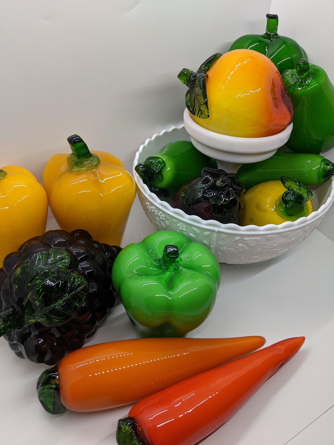 Life Sized Glass Fruits and Vegetables Priced per Each Choose From ...