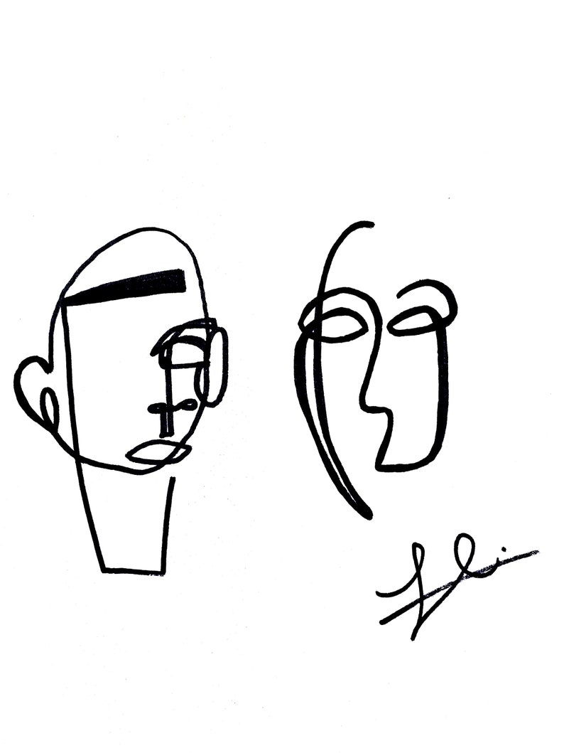 Minimal Art Line Drawing - Etsy