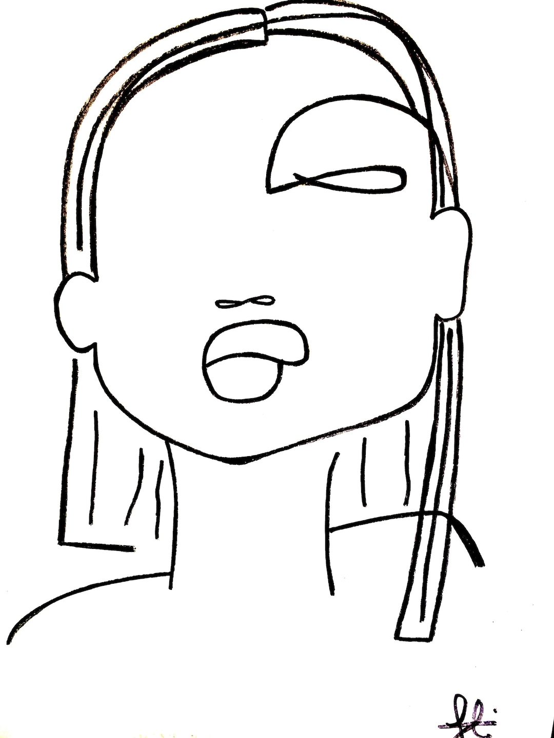 Minimal Art Line Drawing - Etsy