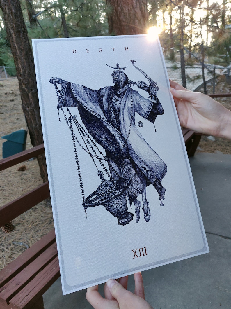 13 DEATH Tarot Illustration Premium Print on 100 Lb. Cream | Etsy