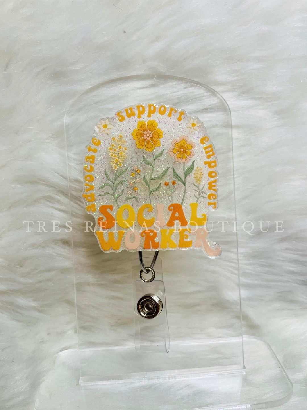 Social Worker Badge Reel, Advocate, Support, Empower - Etsy