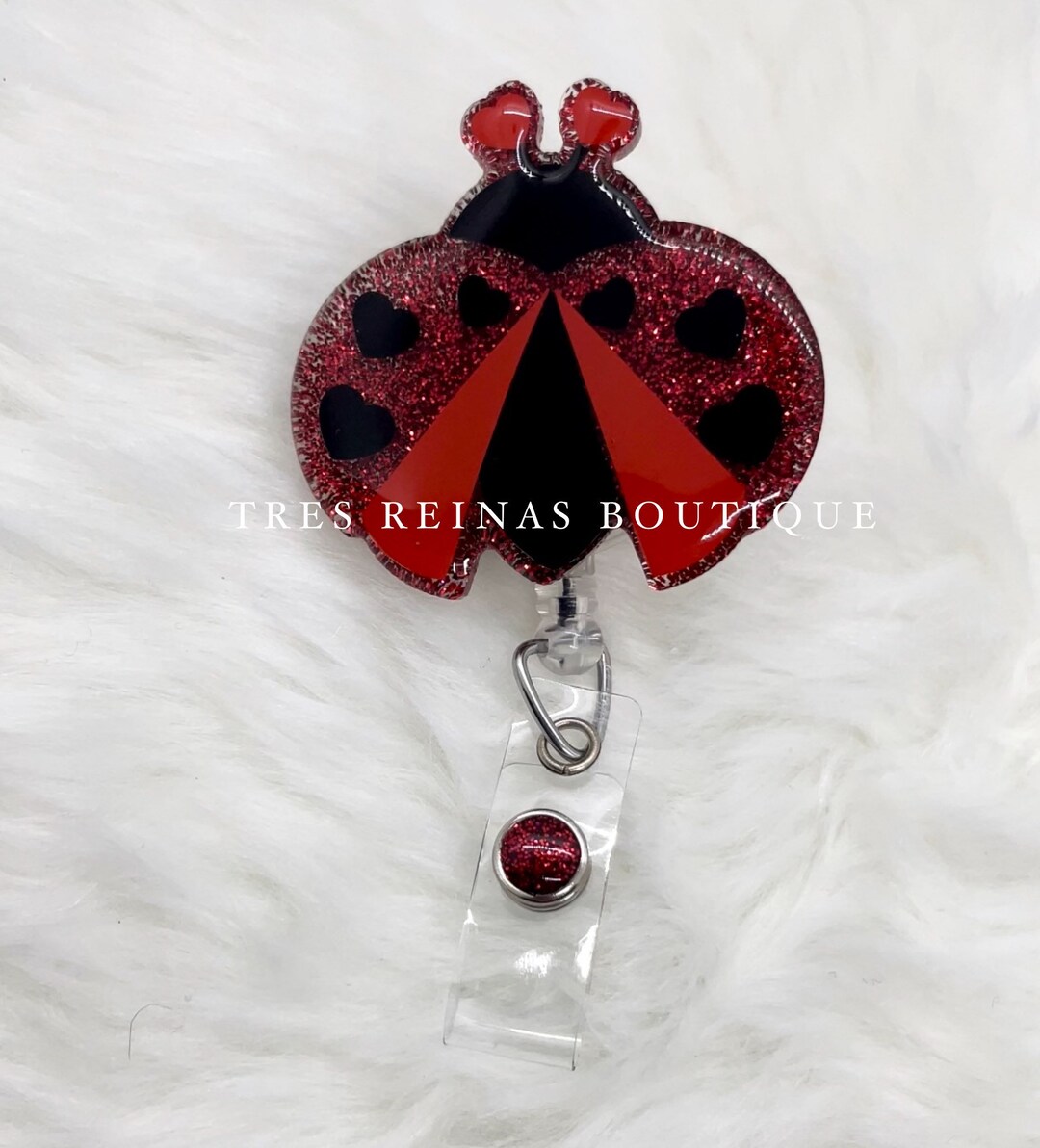 Ladybug Badge Reel, Ladybug, Badge Holder, Love Bug - Etsy