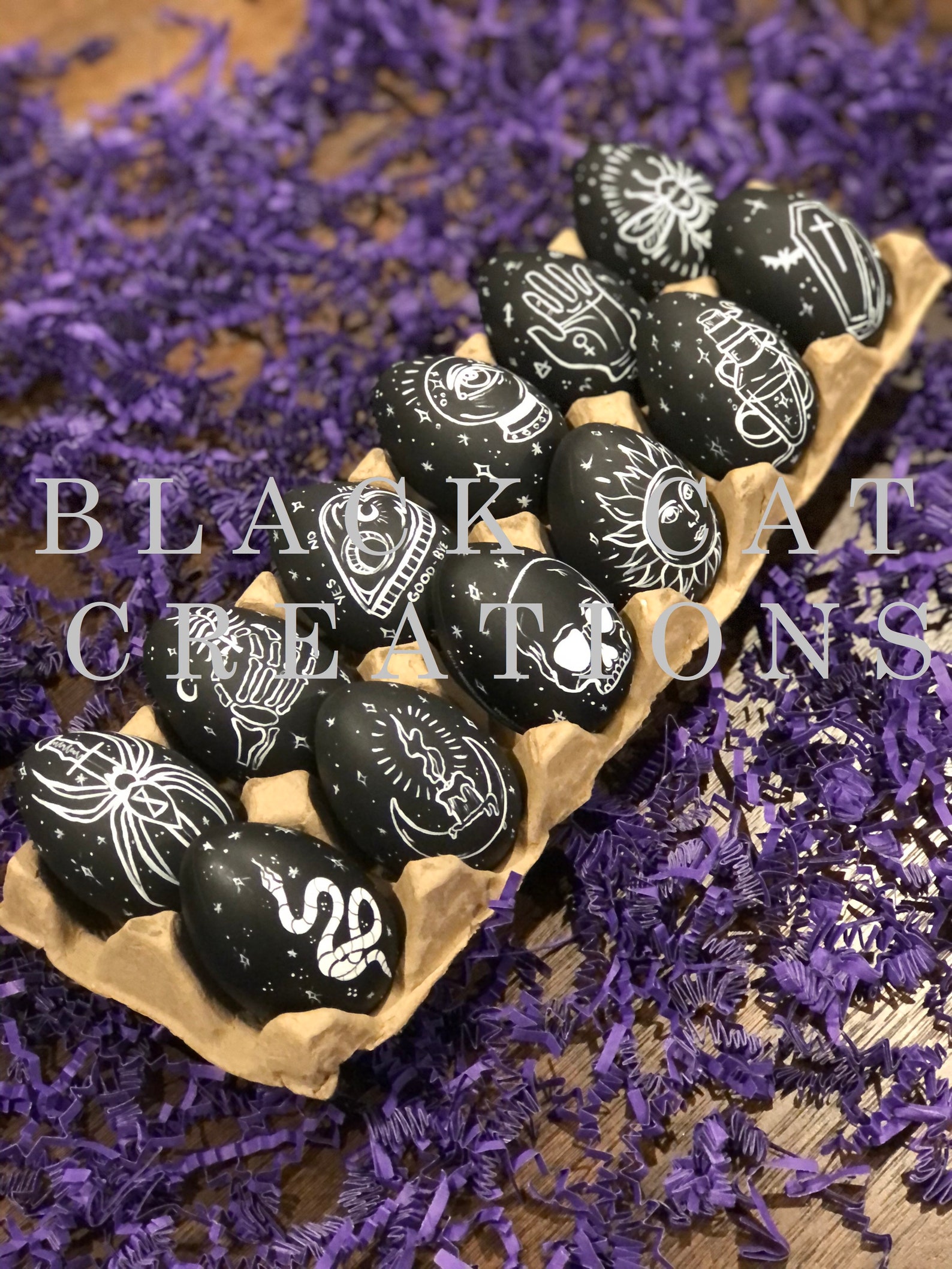 Gothic Easter Eggs Set of Twelve Gothic Home Gothic Décor - Etsy