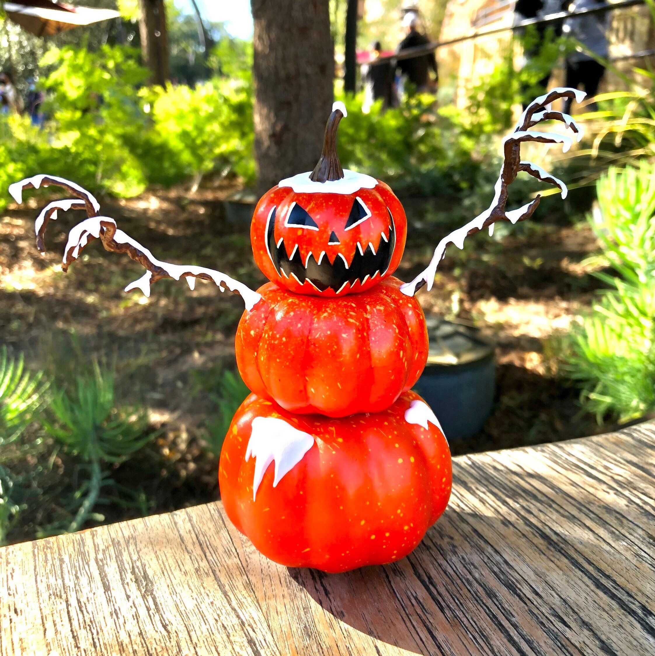 Haunted Mansion Holiday Inspired Pumpkin Snowman | Etsy