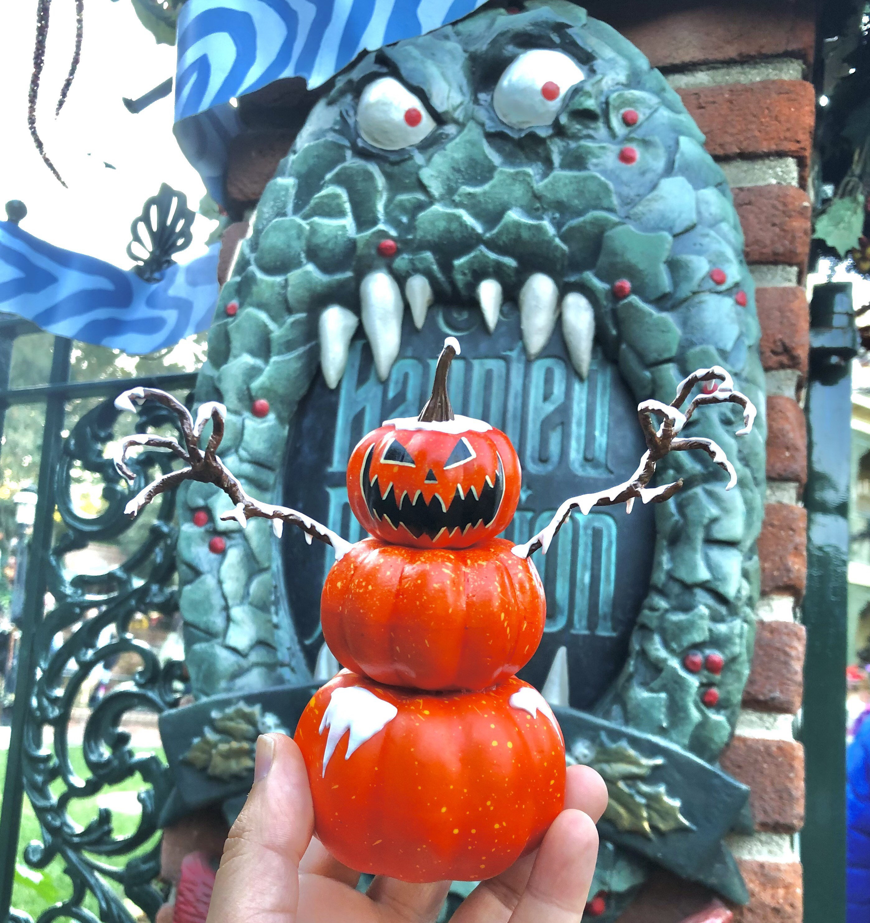 Haunted Mansion Holiday Inspired Pumpkin Snowman | Etsy