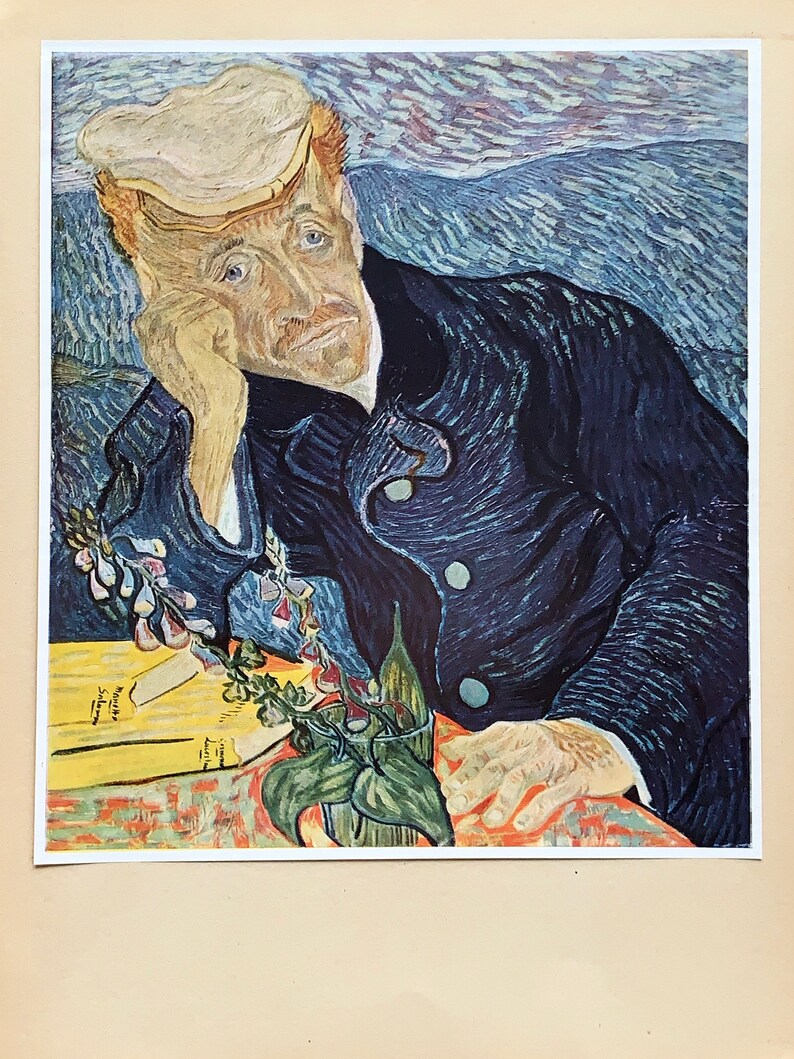 1947 Vincent Van Gogh LITHOGRAPH, Vintage Art Print Rare Unique Size 39 ...