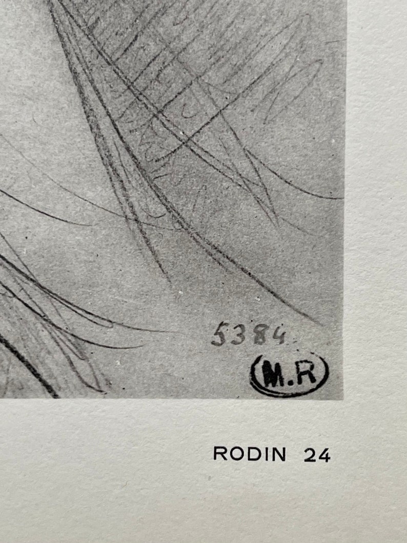 1948 Auguste Rodin Lithograph collotype Old Rare - Etsy
