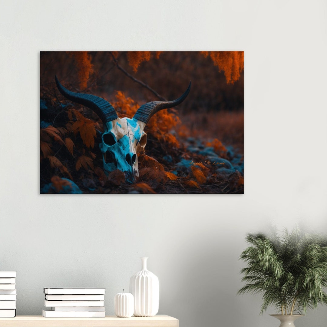 Goat Skull Canvas Print - Etsy