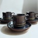 9 Piece Denby Cup & Saucers Set Mid Century Tea Set Denby Coffee Set - Etsy