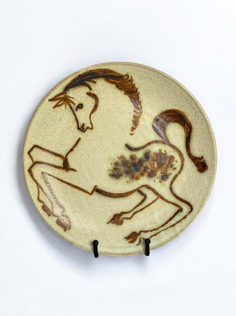 Michael Cardew Ceramic Horse Plate | Kingwood Pottery Plate | British ...