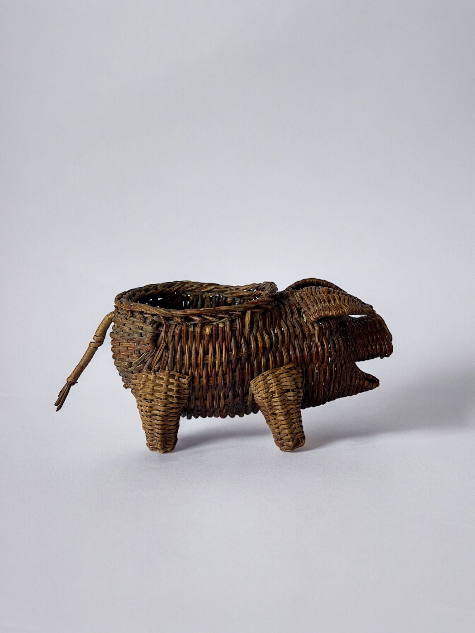 Vintage Wicker Pig Planter Vintage Wicker Basket Plant Pot - Etsy