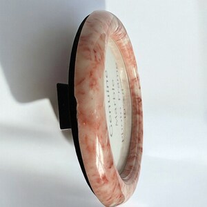 Large Italian Marble Picture Frame | Marble Oval Photo Frame | Pink ...