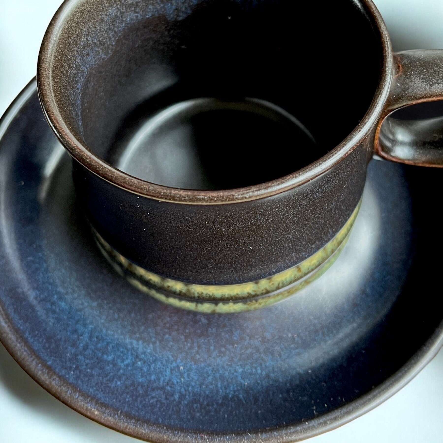 9 Piece Denby Cup & Saucers Set Mid Century Tea Set Denby Coffee Set - Etsy