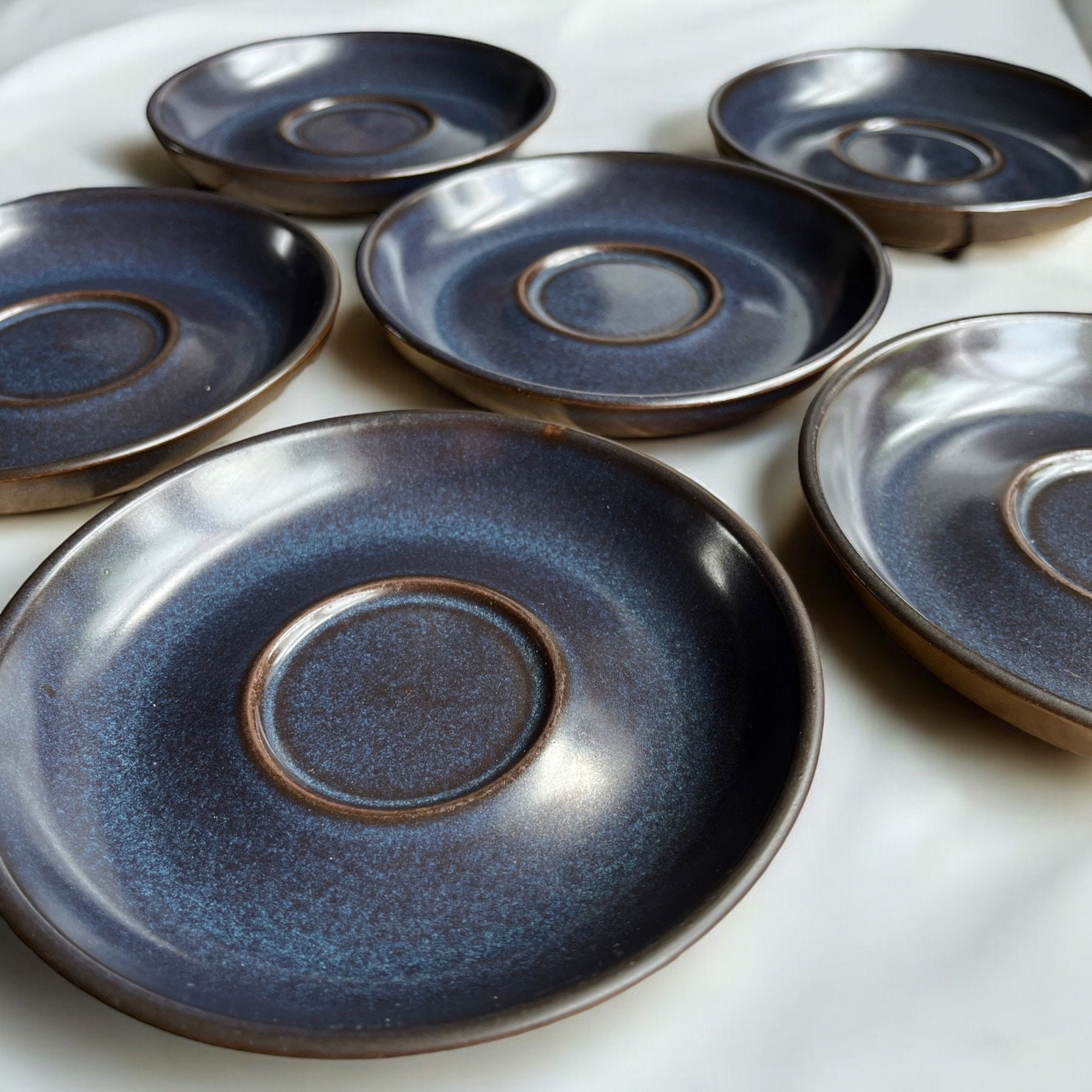 9 Piece Denby Cup & Saucers Set Mid Century Tea Set Denby Coffee Set - Etsy