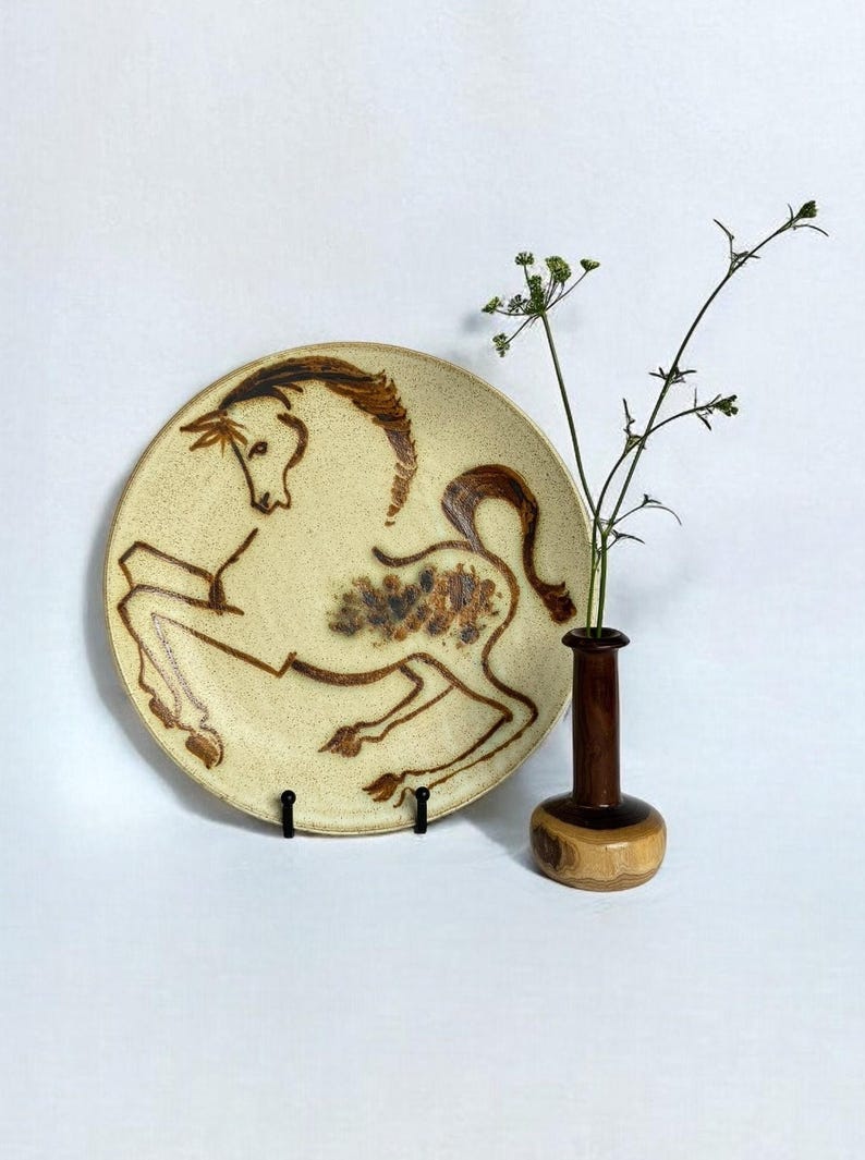Michael Cardew Ceramic Horse Plate | Kingwood Pottery Plate | British ...