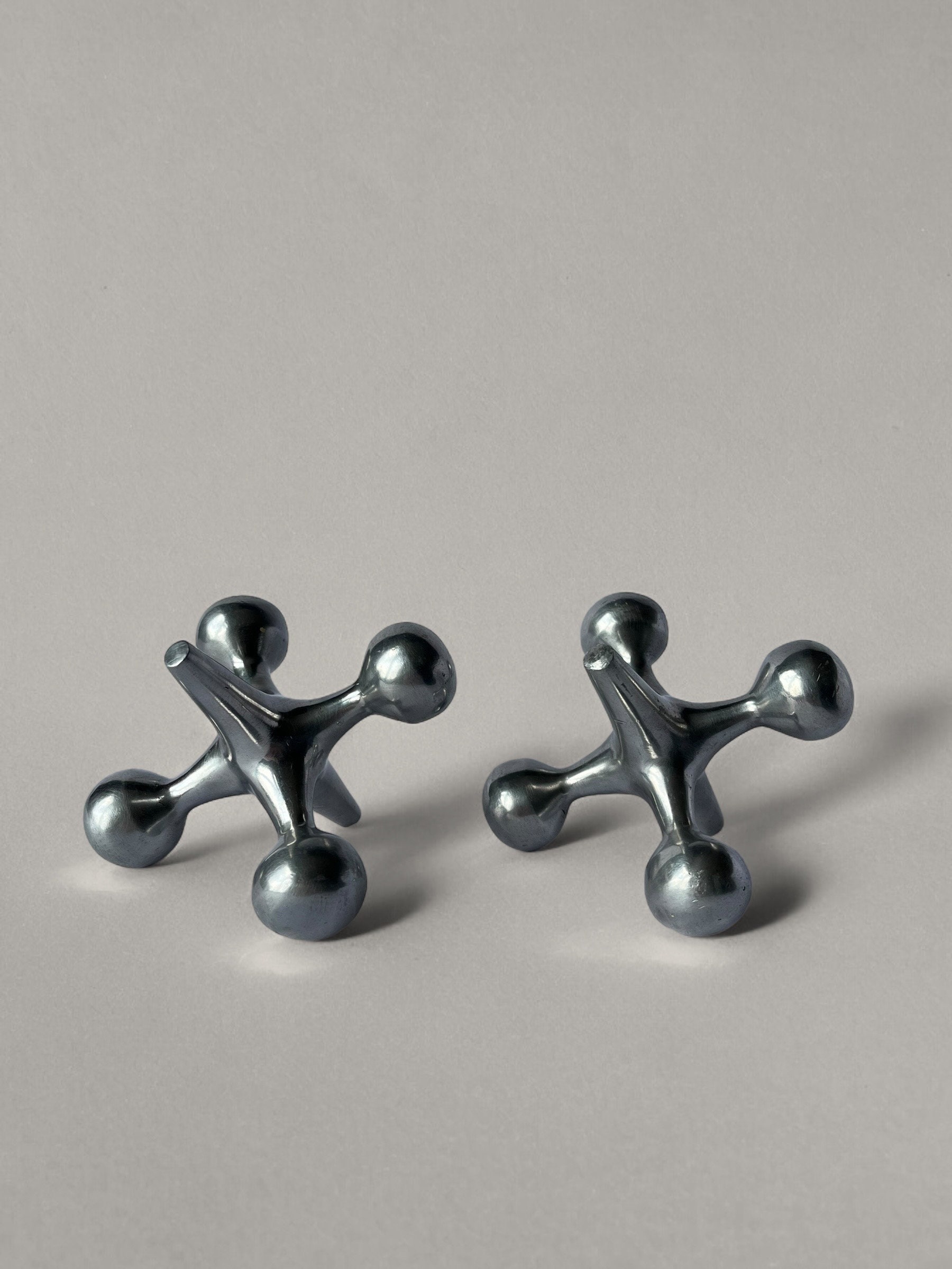Pair of Mid Century Chrome Jacks Chrome Jacks Sculptures Decorative ...