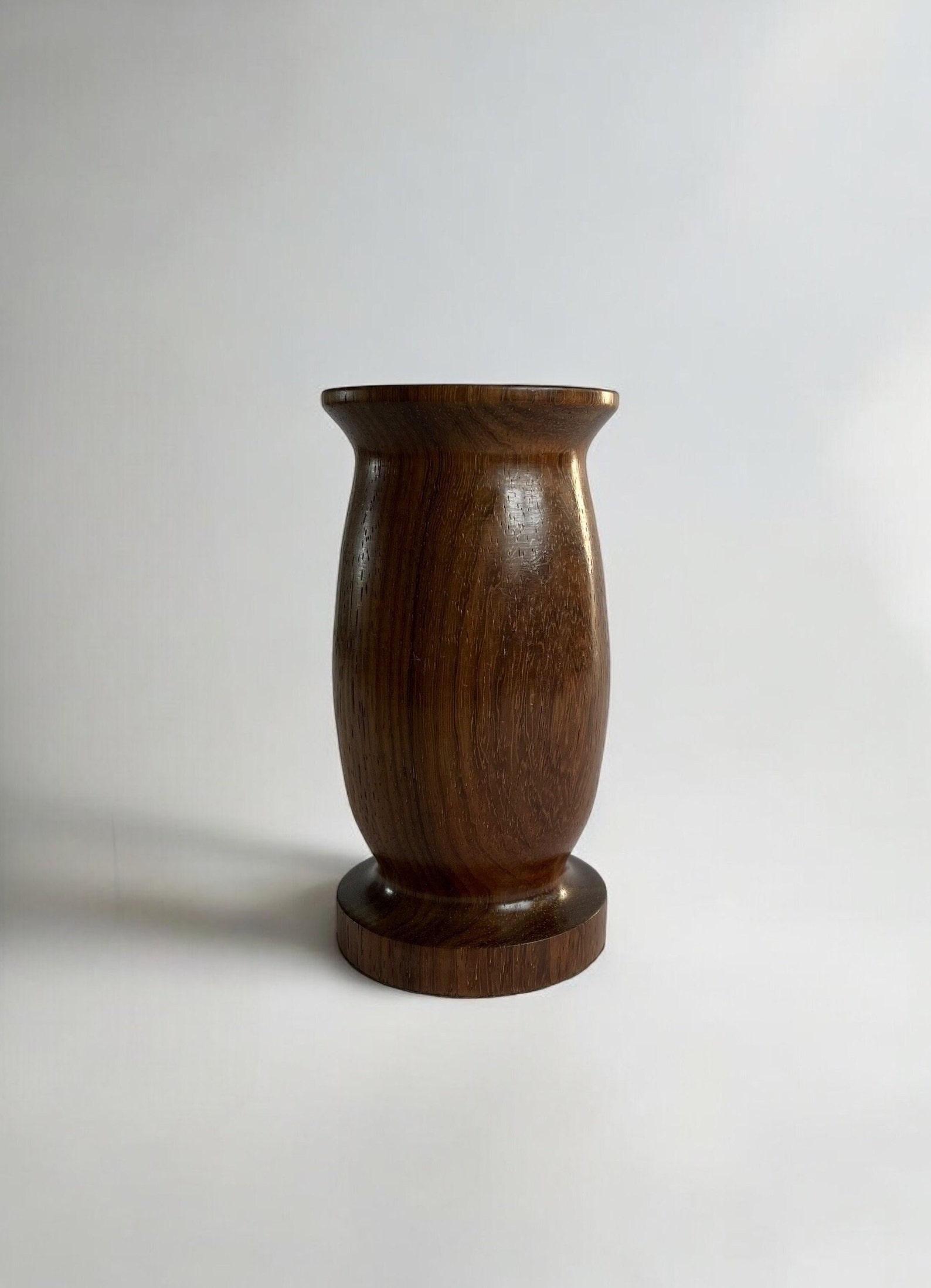 Vintage Scandinavian Vase Dark Wood Bud Vase Hand-turned Vase - Etsy
