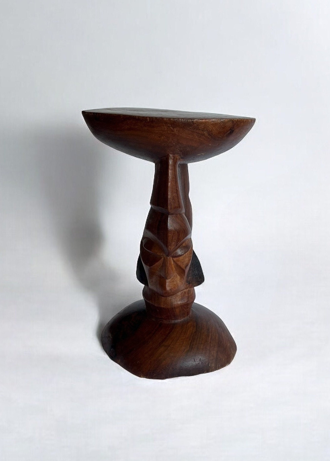 Primitive African Tonga Stool Carved Wooden Stool African Plant Stand ...