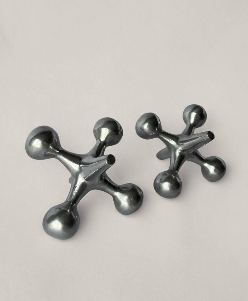 Pair of Mid Century Chrome Jacks Chrome Jacks Sculptures Decorative ...