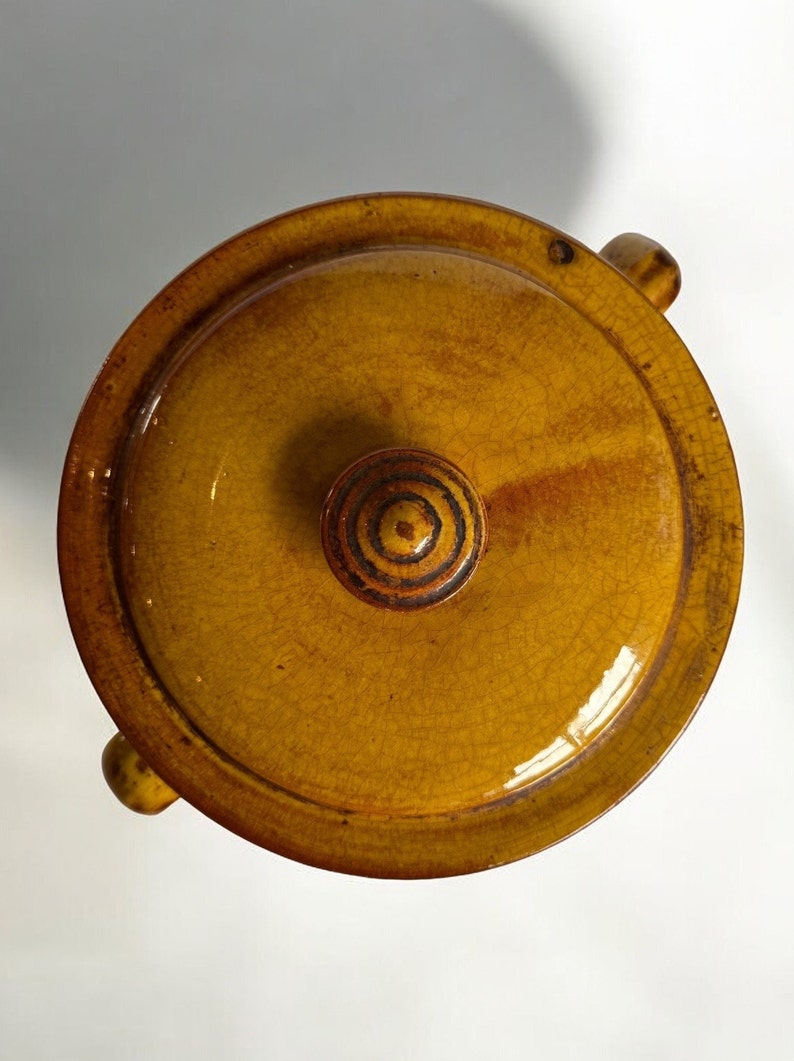 Large Mid Century Pot With Handles 1960s Lidded Pot Handmade Ceramic ...