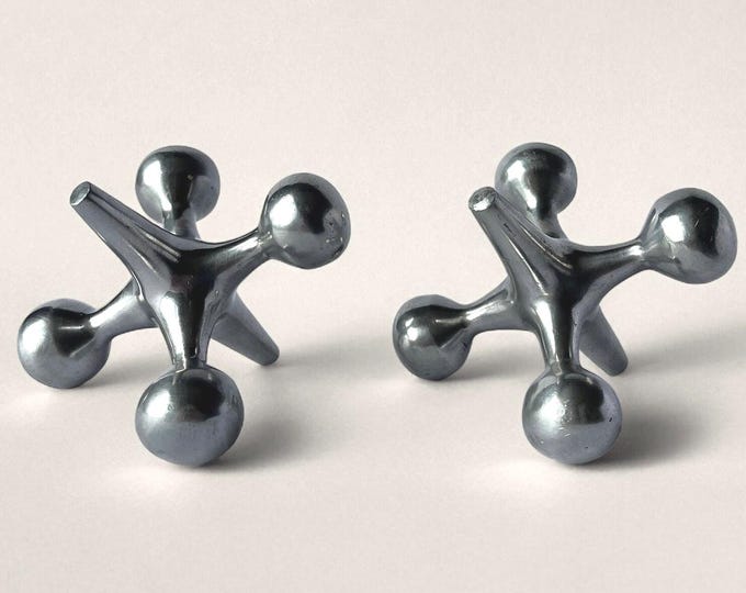 Mid Century Chrome Jacks | Chrome Jacks Sculptures | Decorative Metal ...