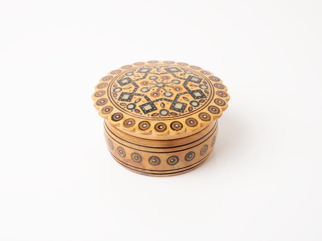 Ukrainian Folk Art Wooden Trinket Box | Vintage Hutsul Woodwork ...