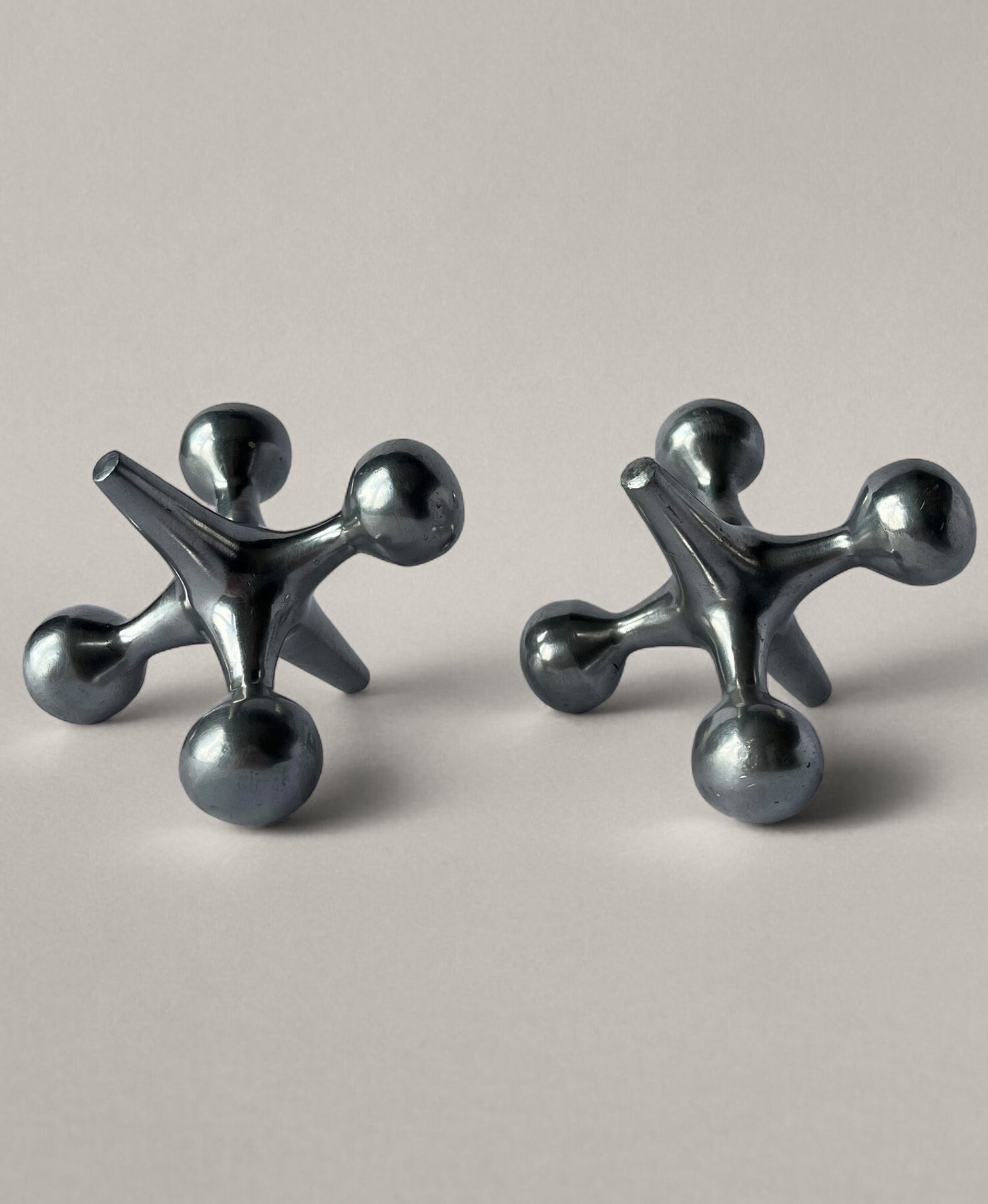 Pair of Mid Century Chrome Jacks Chrome Jacks Sculptures Decorative ...