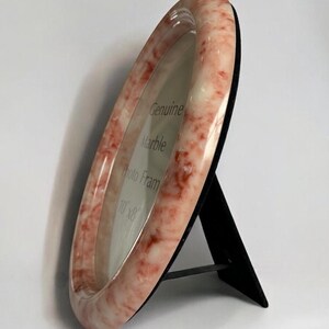 Large Italian Marble Picture Frame | Marble Oval Photo Frame | Pink ...