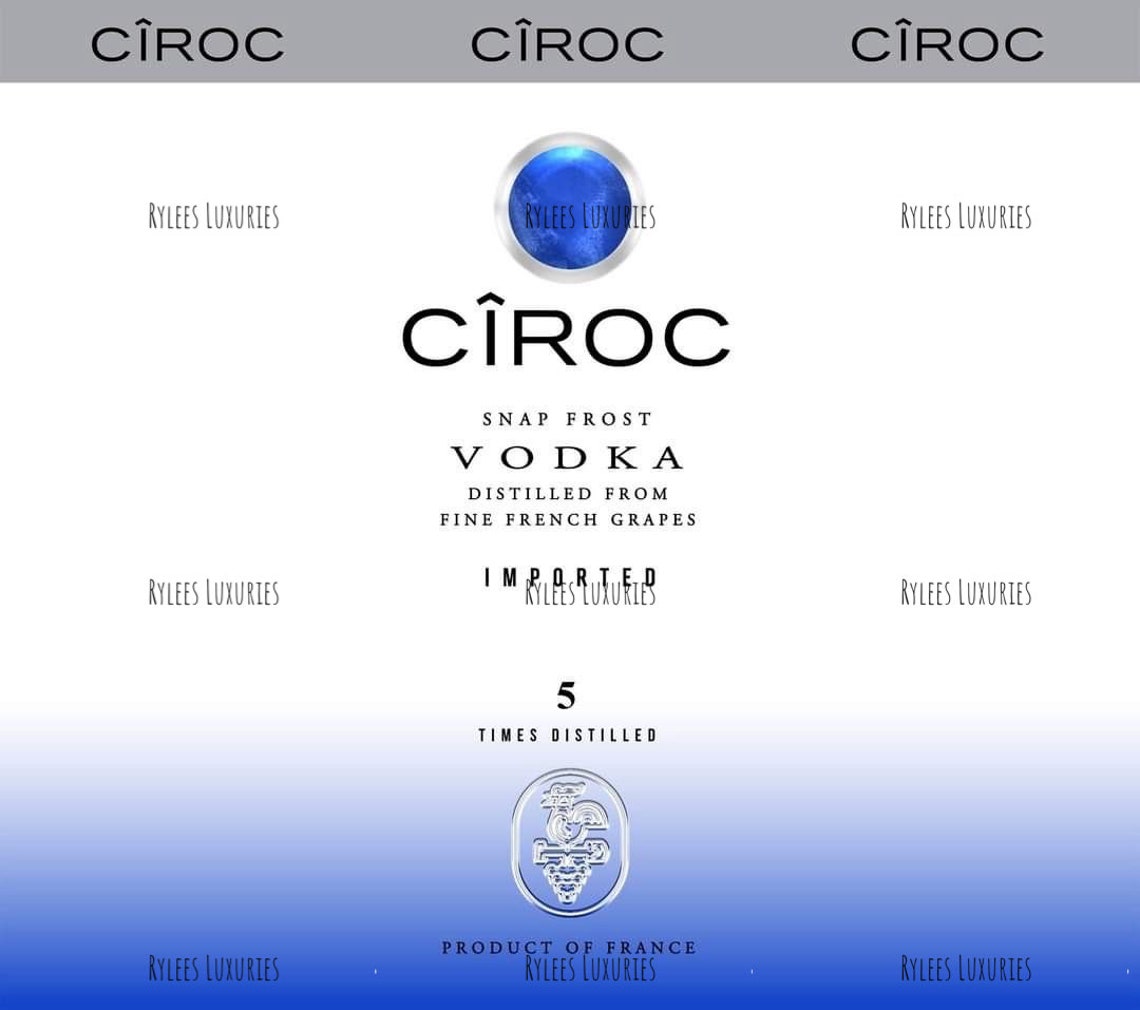 Ciroc Tumbler 20oz Wrap PNG - Etsy