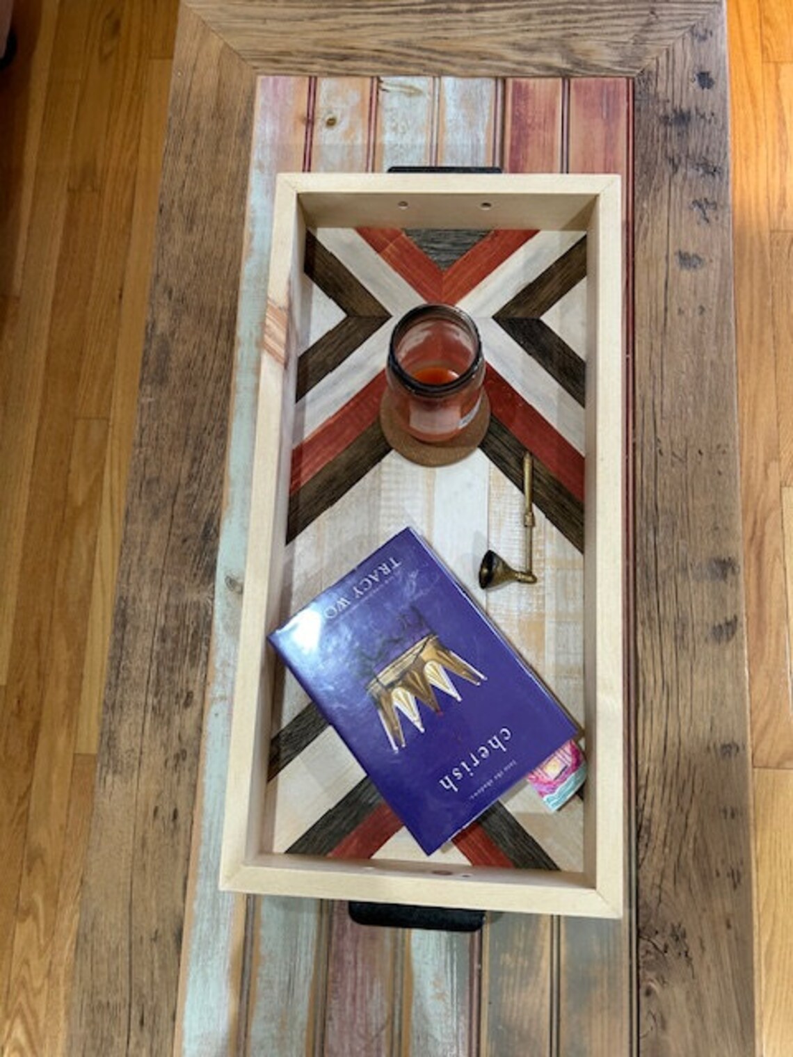 Rustic Wood Quilt Serving Tray - Etsy