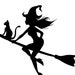 Witch on Broomstick Sticker ~ Campervan ~ Window Decal ~ Vinyl Sticker ...