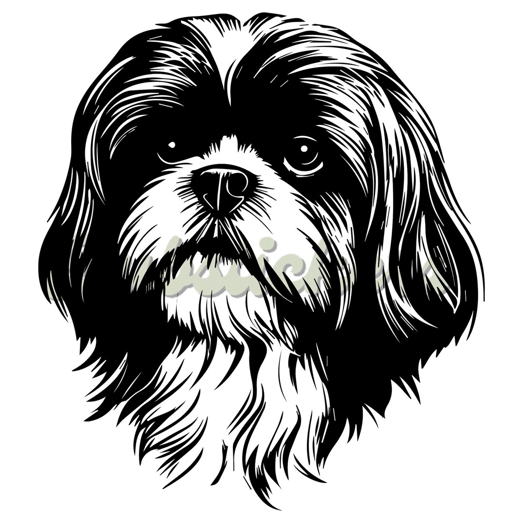 Shih Tzu Decal Vinyl Sticker Dog Head Window Decal Vinyl Sticker ...
