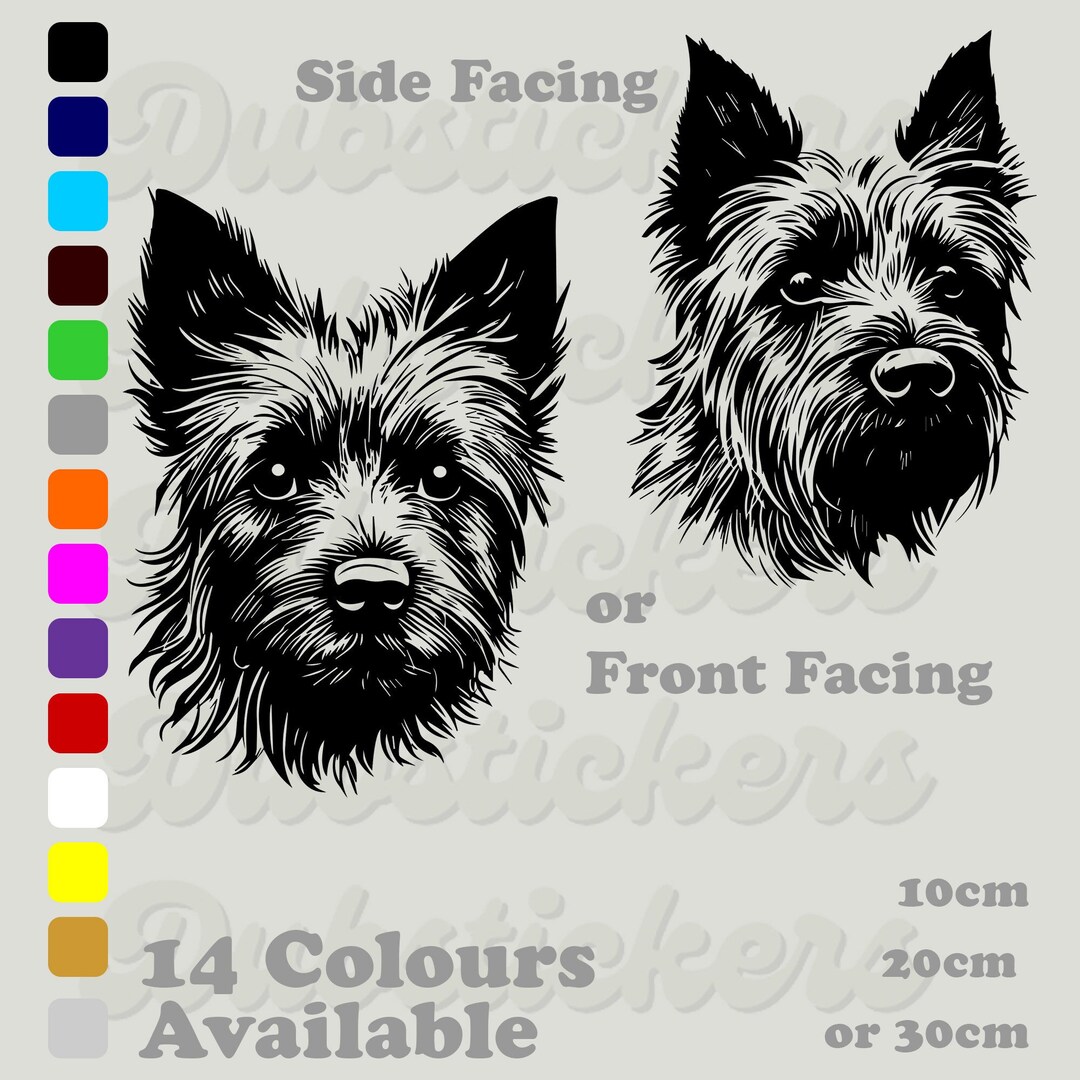 Australian Terrier Dog Head Decal Vanlife Campervan Car Decal Sticker ...