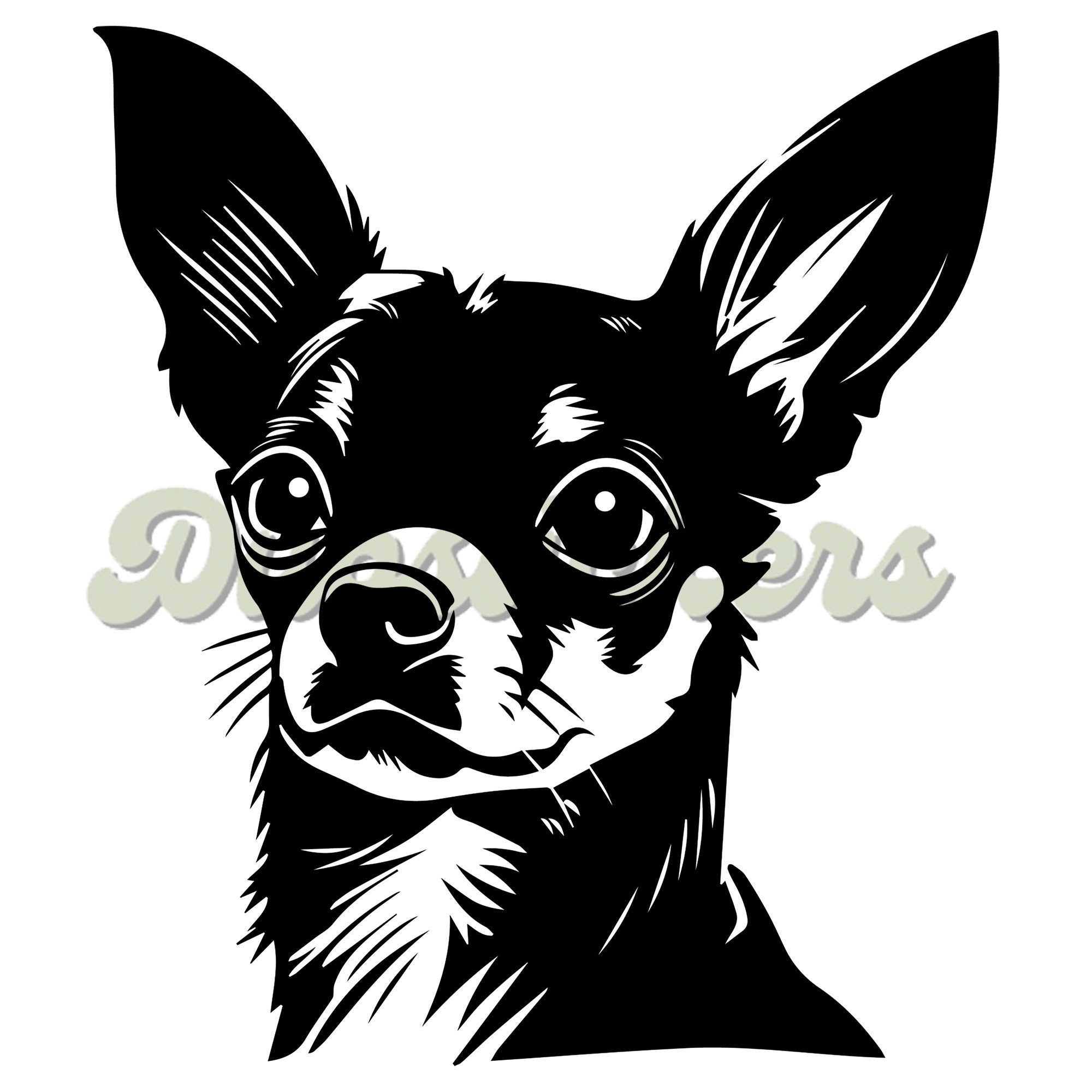 Chihuahua Dog Head Decal Vinyl Waterproof Sticker Car Window - Etsy