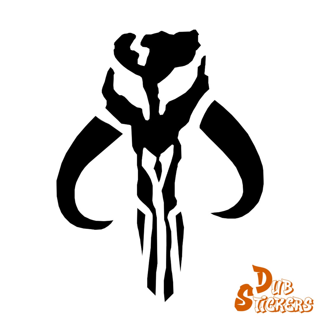 Mythosaur Skull Vinyl Decal Car Sticker Star Wars Mandalorian Campervan ...
